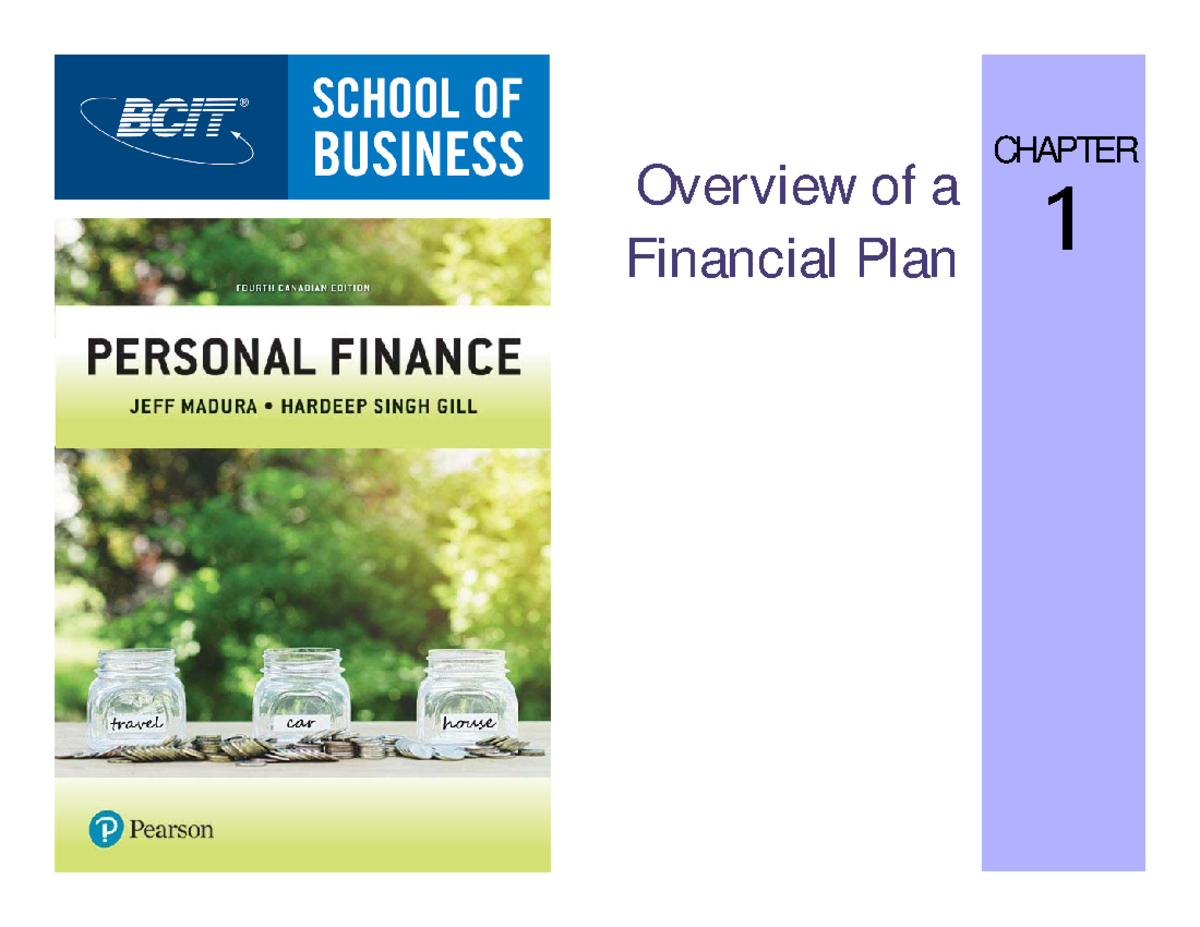 Lecture 01 overview of financial plan - CHAPTER 1 Overview of a ...