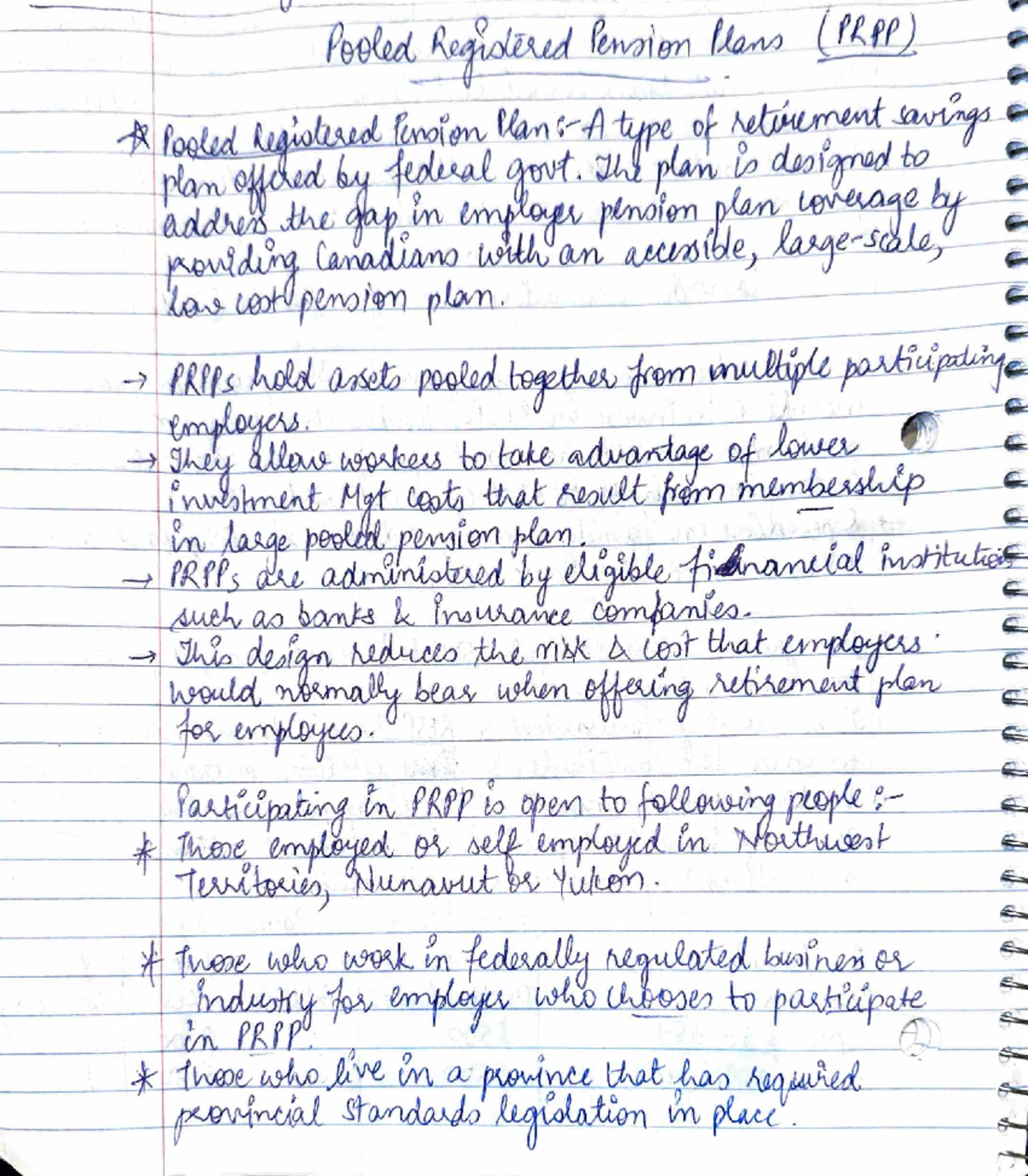 PRPP - Introduction - Pooled Registered Pension Plans (PRPP) plan ...