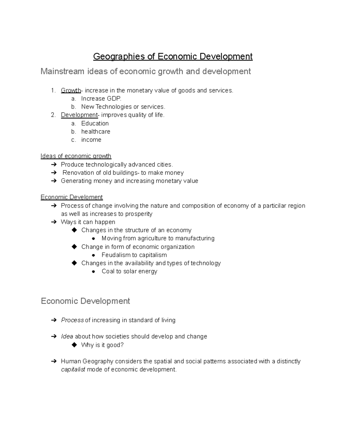 Chapter 8 Geographies of Economic Development - Geographies of Economic ...