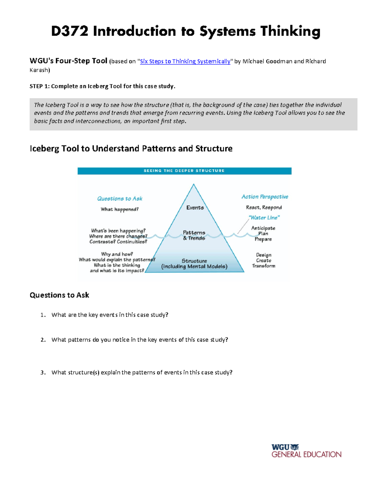 4 Step Tool - Tool for completing and practicing analysis of systems ...
