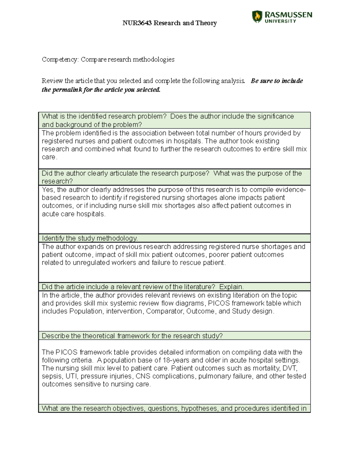 Module 04 Discussion Worksheet Quantitative research - NUR3643 Research ...