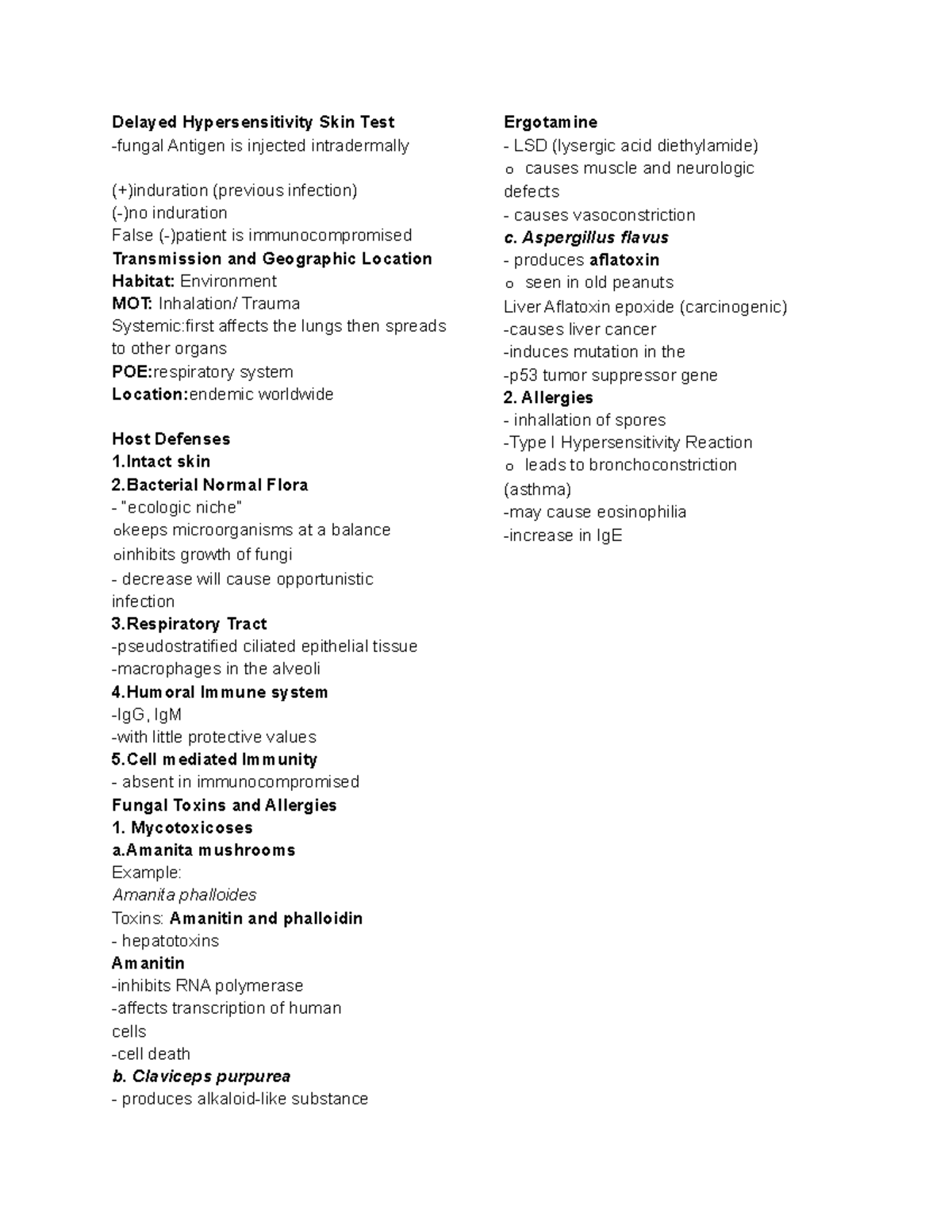 Hypersensitivity Skin Test - Delayed Hypersensitivity Skin Test -fungal ...