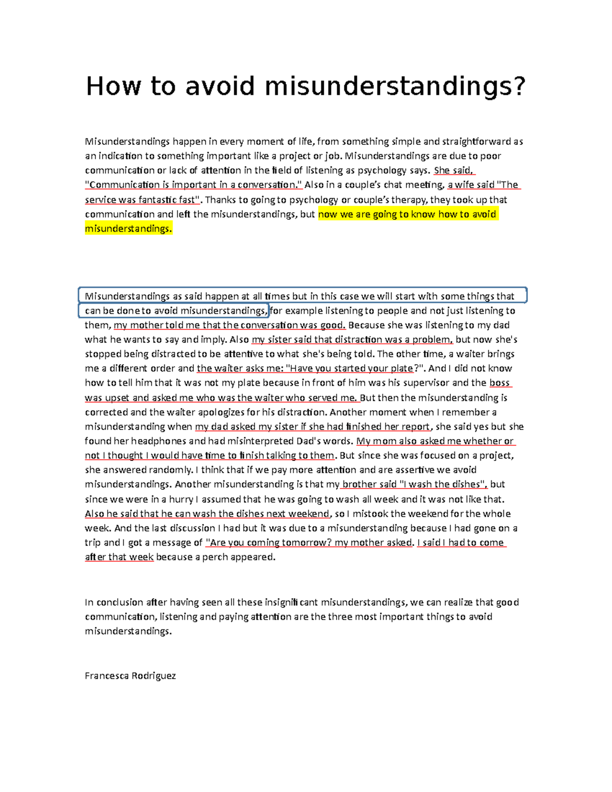 How to avoid misunderstandings writing 3 Rodriguez - How to avoid ...