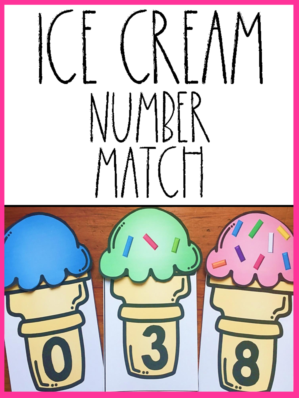 Icecreamnumbermatching - ingles - Ice Cream number match Like this ...