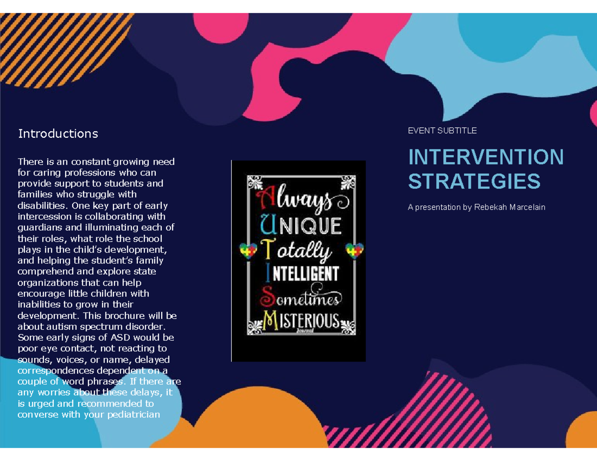 Autism Brochure.DOC Concerning Autism - Introductions There is an ...