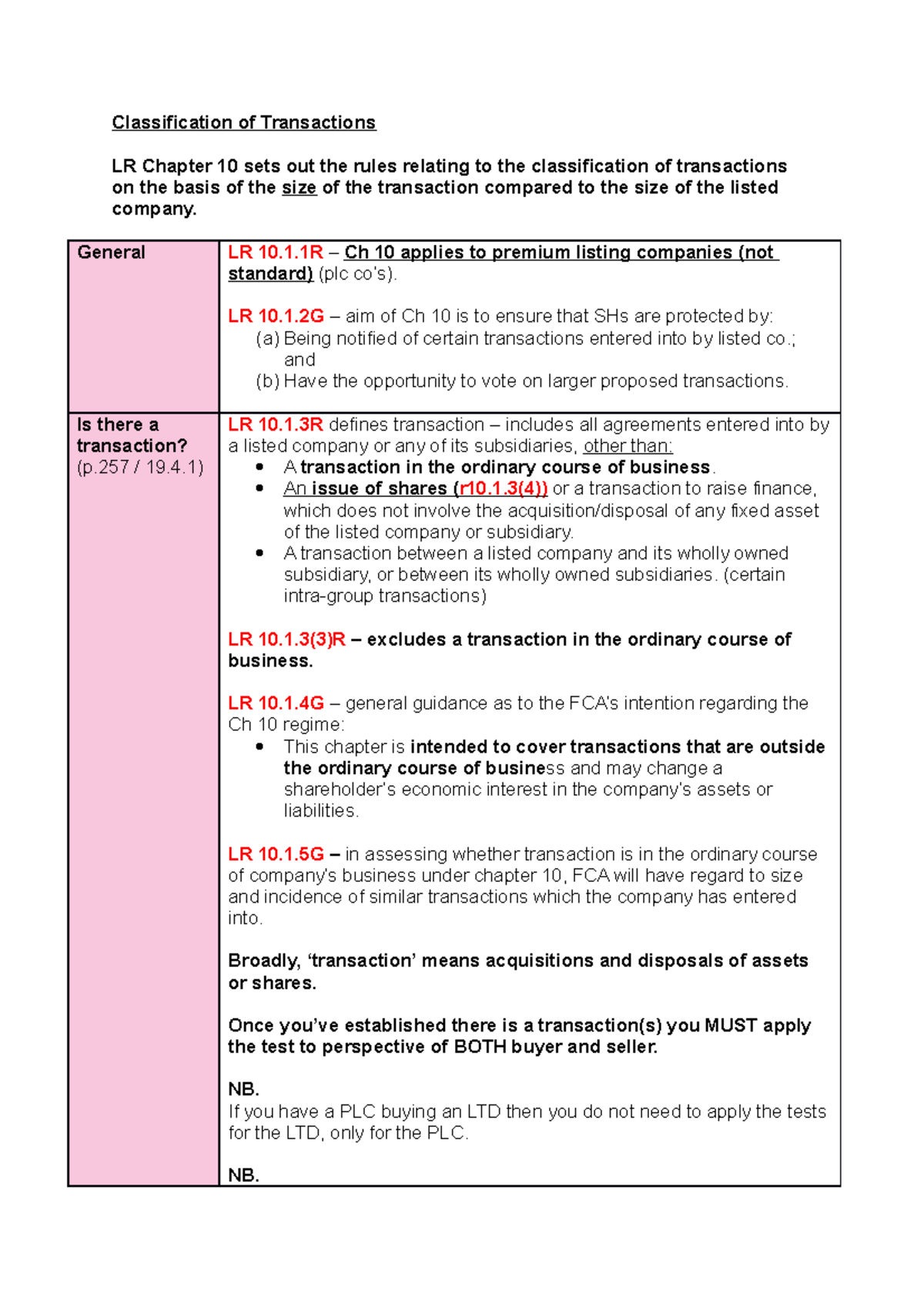 17 Classification Of Transactions Classification Of Transactions Lr