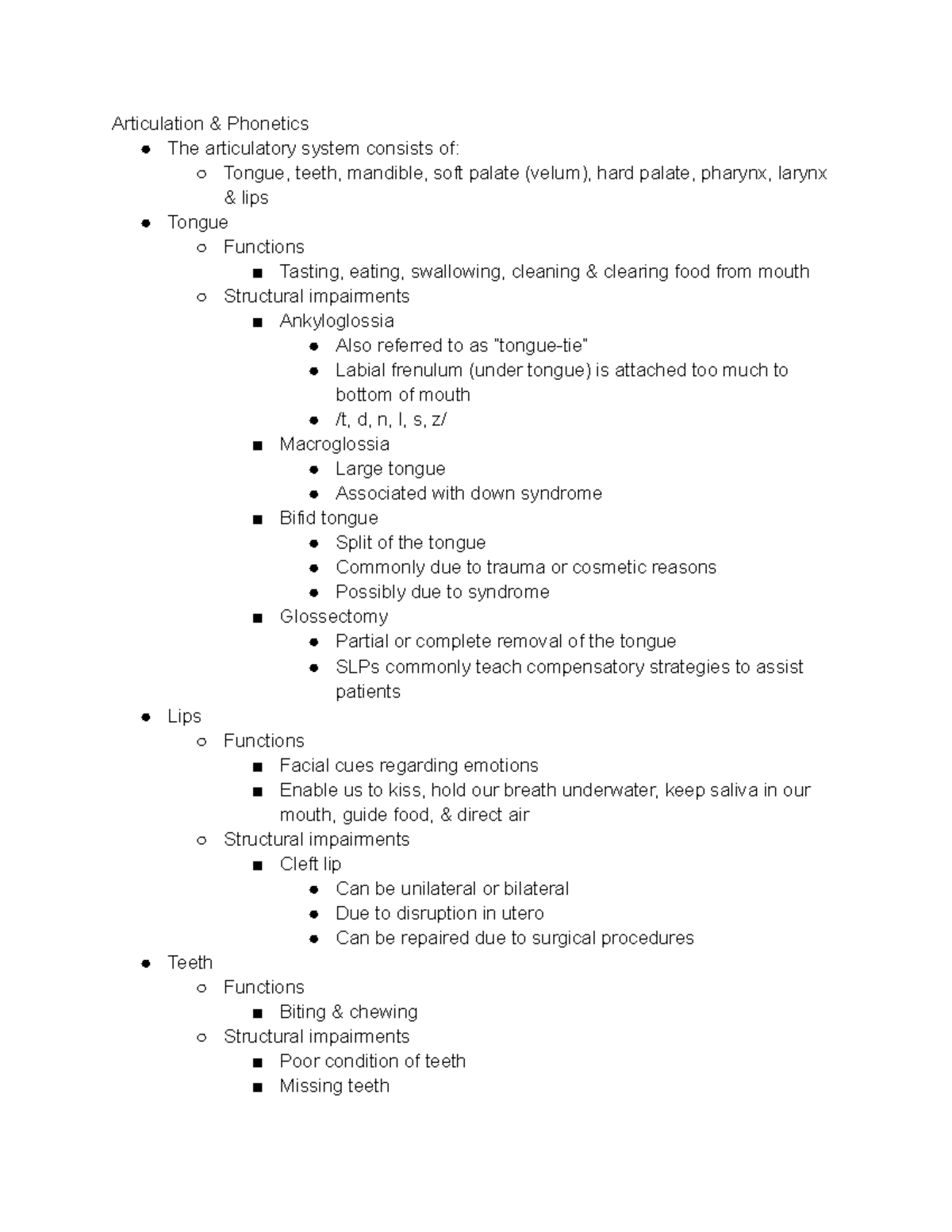 Intro to articulation - overview of articulators - Articulation ...