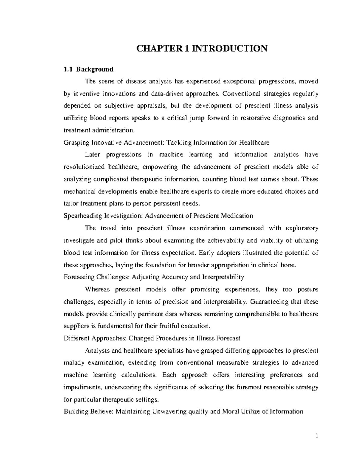 Thesis - CHAPTER 1 INTRODUCTION 1 Background The scene of disease ...