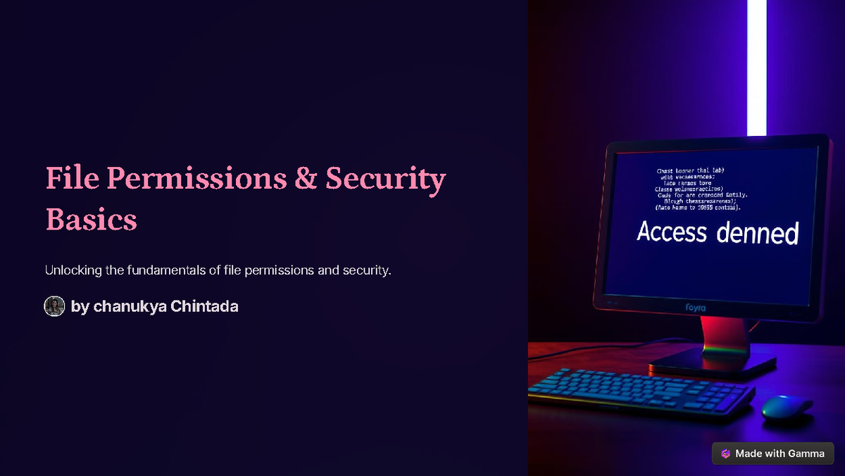 File-Permissions-and-Security-Basics ppt - File Permissions & Security ...