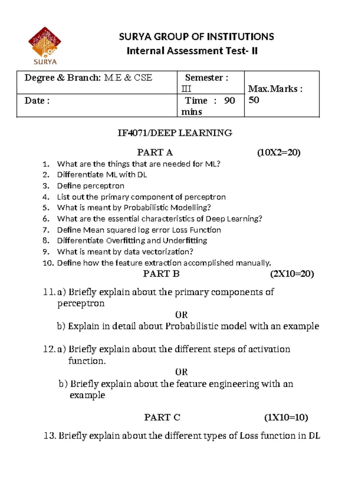 DL IAT II PG - practice materials - SURYA GROUP OF INSTITUTIONS ...