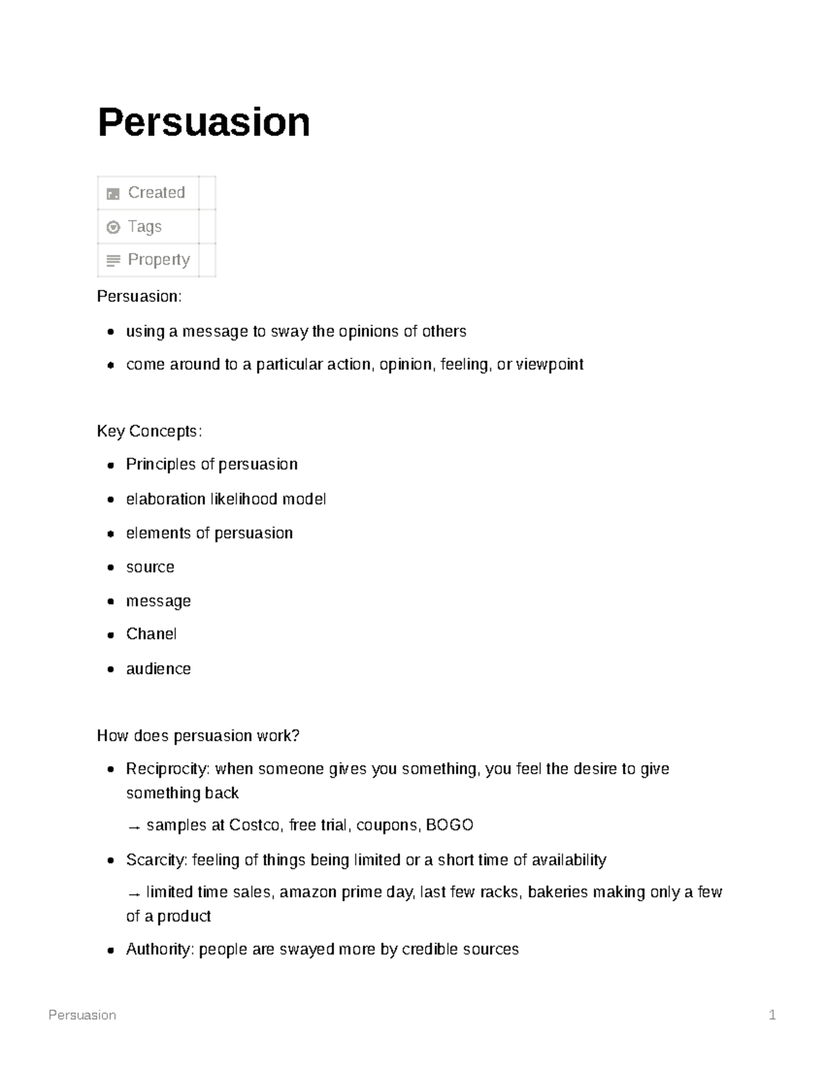 Persuasion - Lecture notes on the strategies behind persuading ...