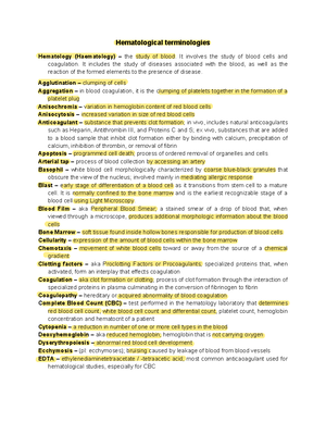 Module-15 - Hemoglobinopathies - HEMATOLOGY 1 LECTURE ...