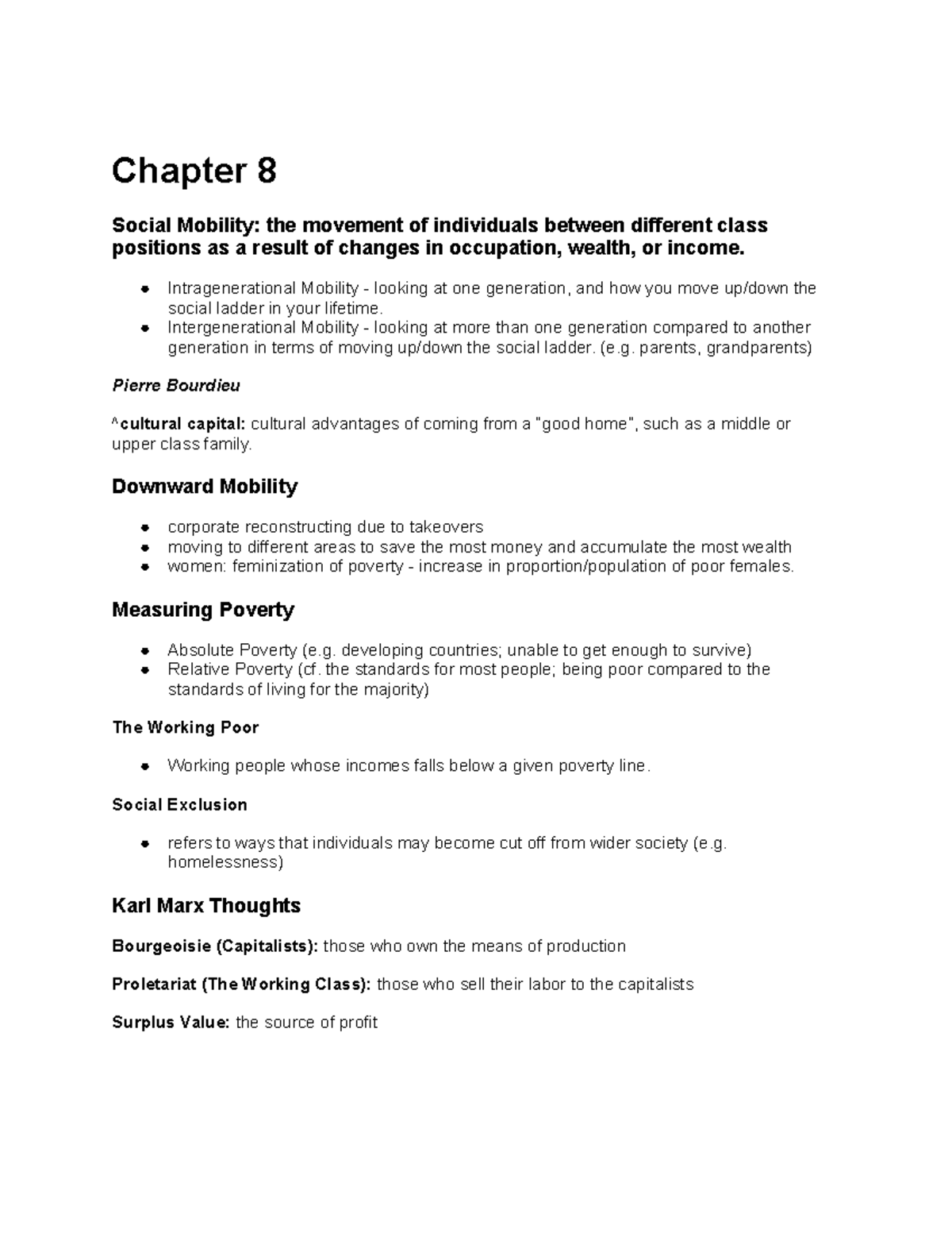 SOC 101 Ch. 8 - Chapter 8 Notes for Instructor: Dr. Masako Endo ...