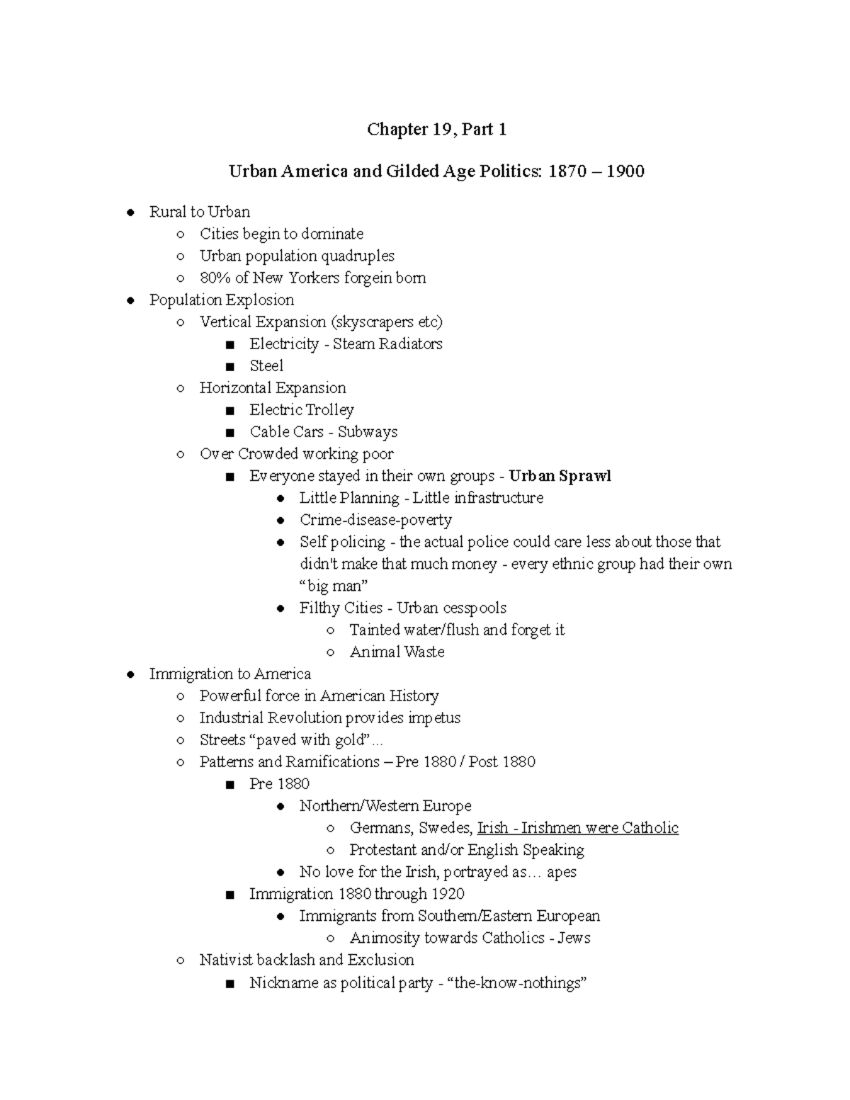 HIST 2112 (CH 19-21) - Professor: Richard Mannion - Chapter 19, Part 1 ...
