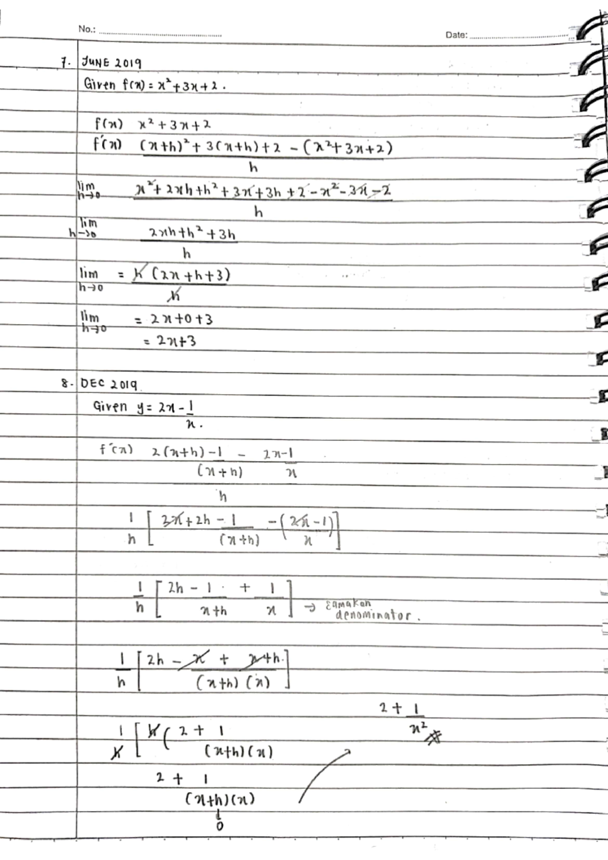 Tutorial 4 MAT183 4 - No.: Date: 7. JUNE 2019 Given f(x) = x2 -3x+2. f ...