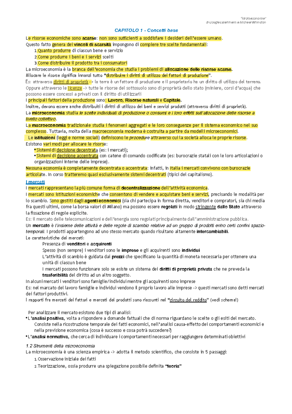 Micro-1-riassunto-libro - “Microeconomia” di Douglas Bernheim e Michael ...