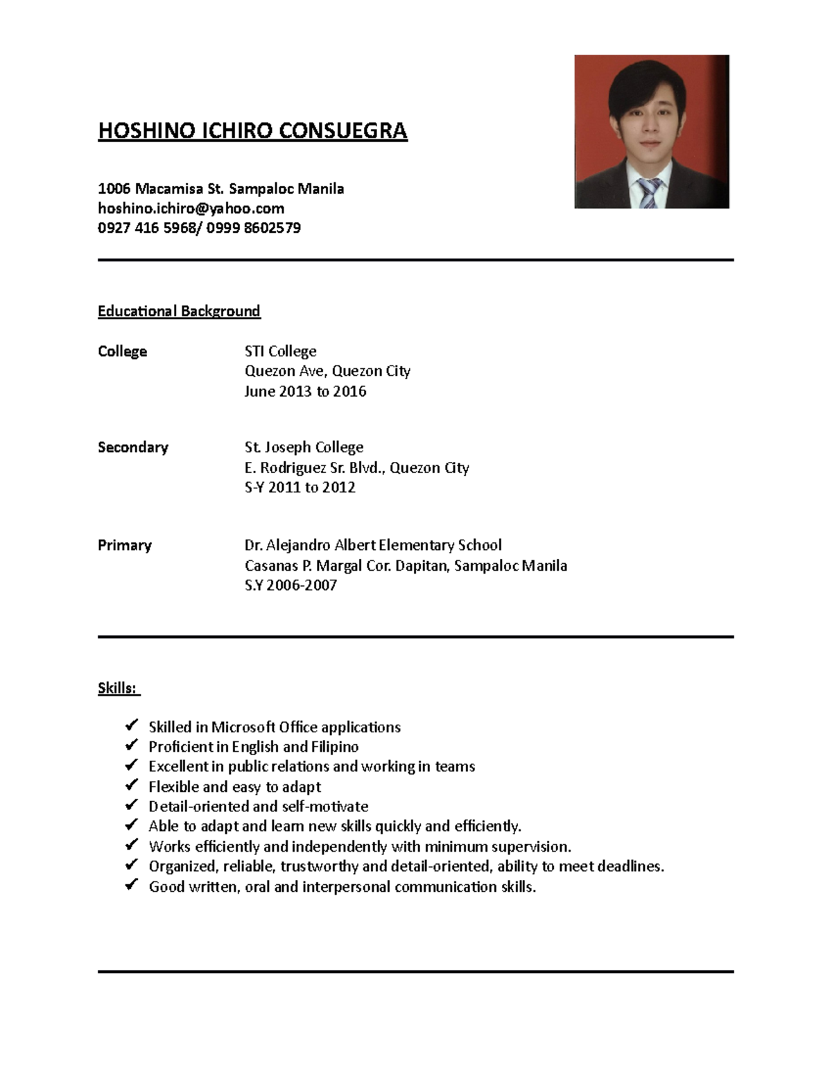 Ichiro Resume - Lecture notes 11 - HOSHINO ICHIRO CONSUEGRA 1006 ...