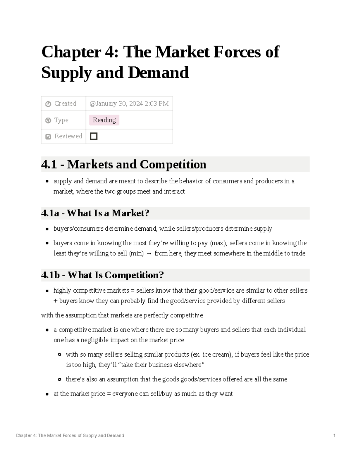 Chapter 4 The Market Forces of Supply and Demand - Chapter 4: The ...