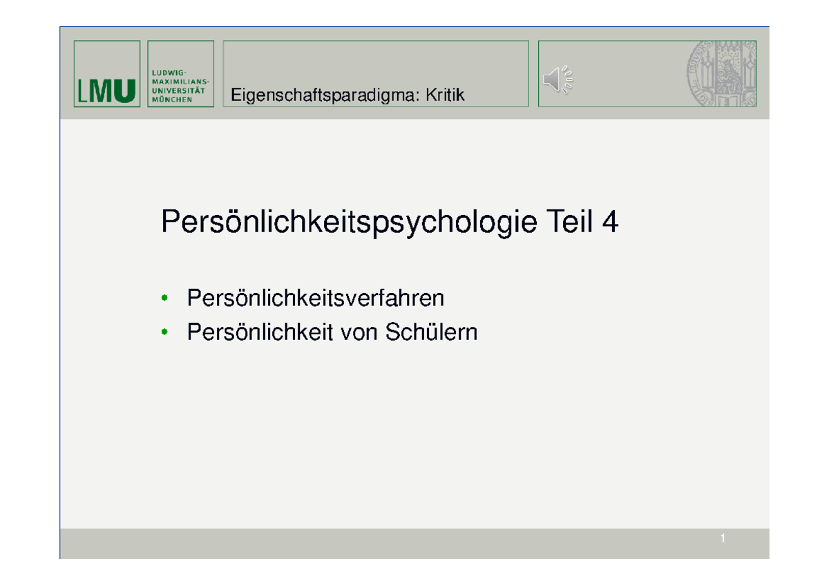 Pers-Psych WS20-21 - ohne Ton - Teil 4 - Differentielle und ...