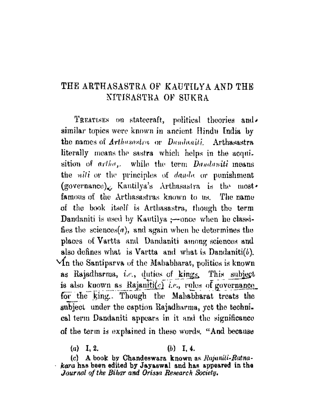Chapter 3 185-179p - Notes - THE ARTHASASTRA OF KAUTILYA AND THE ...