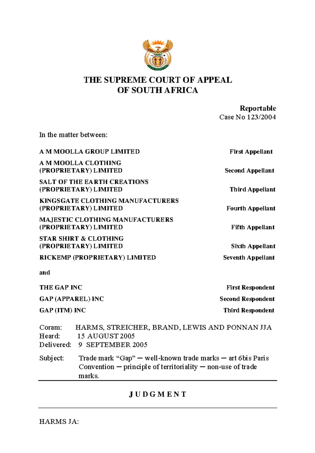 Allegations in affidavits must not be bald allegations - THE SUPREME ...