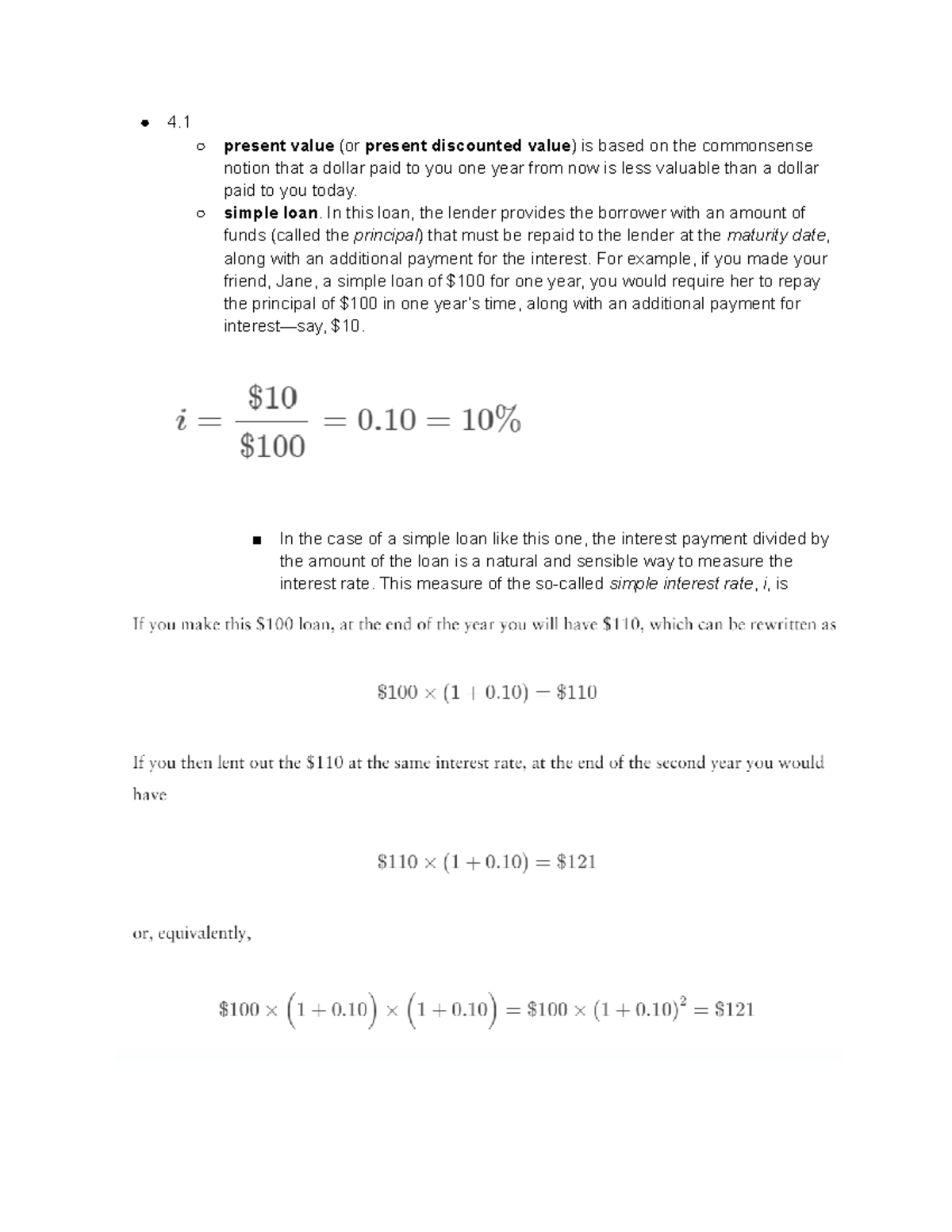 ECON 2154 Chapter 4 Notes - 4. present value (or present discounted ...