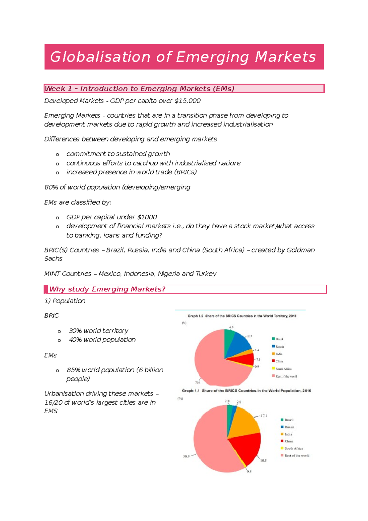 Globalisation of Emerging Markets - , do they have a stock market/what ...
