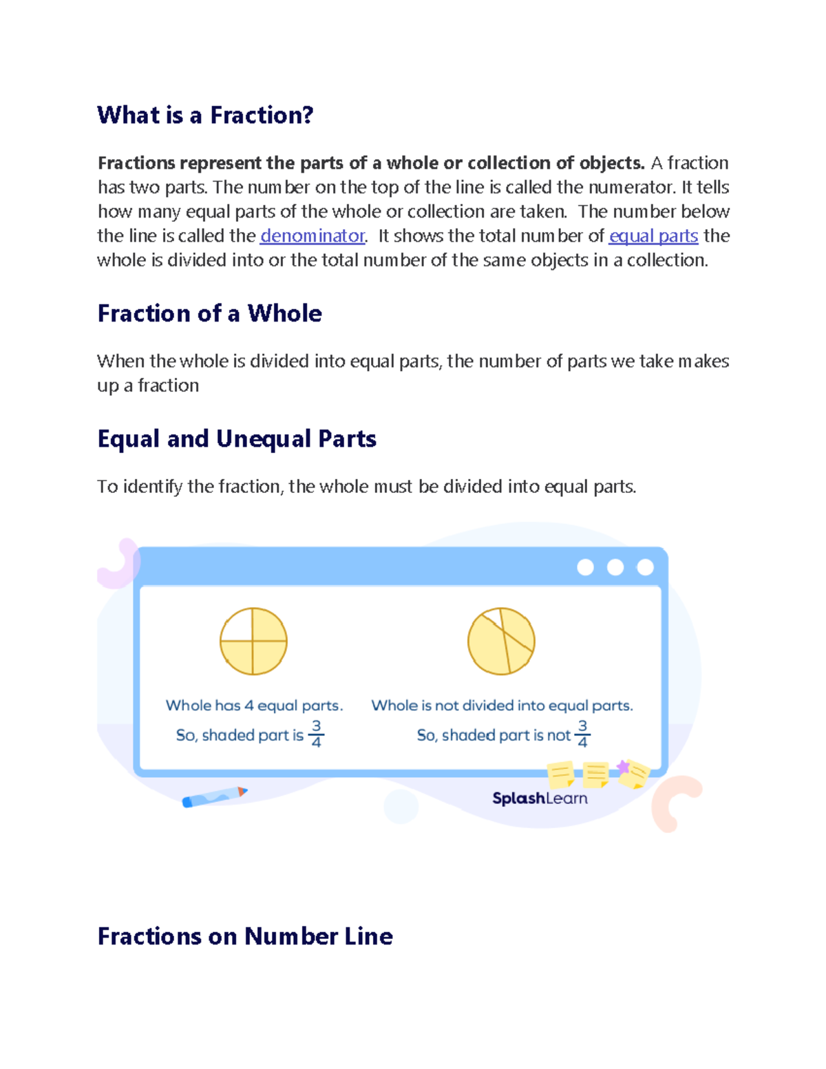 Fraction, Deceimals and Percentage - What is a Fraction? Fractions ...