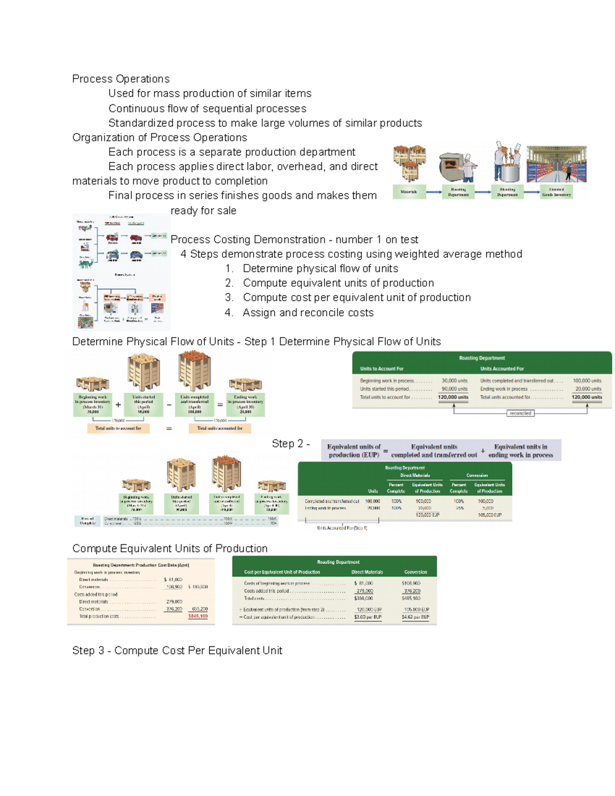 Chapter 20 - Process Costing - Process Operations Used for mass ...