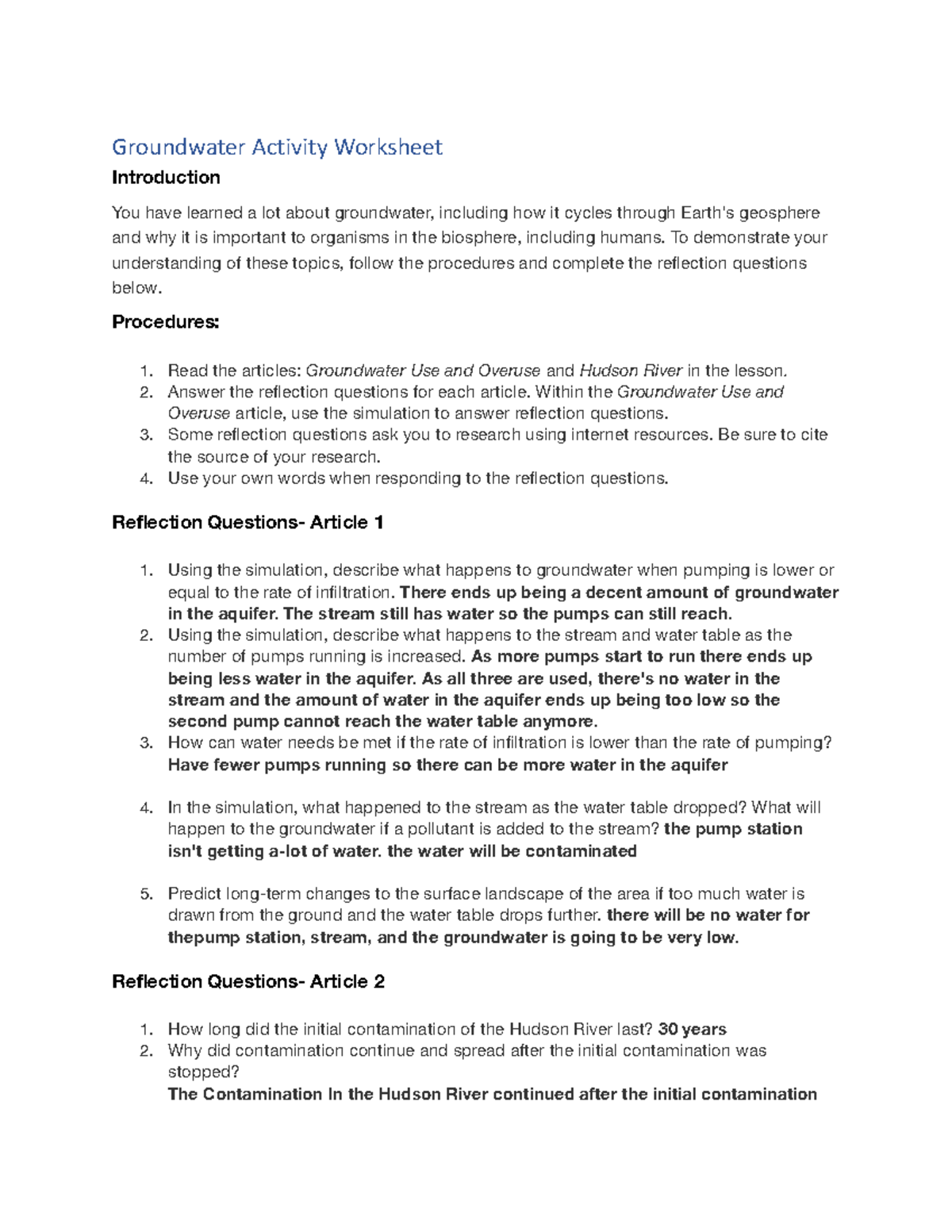 Copy of 3.02 groundwater activity worksheet.docx - Groundwater Activity ...