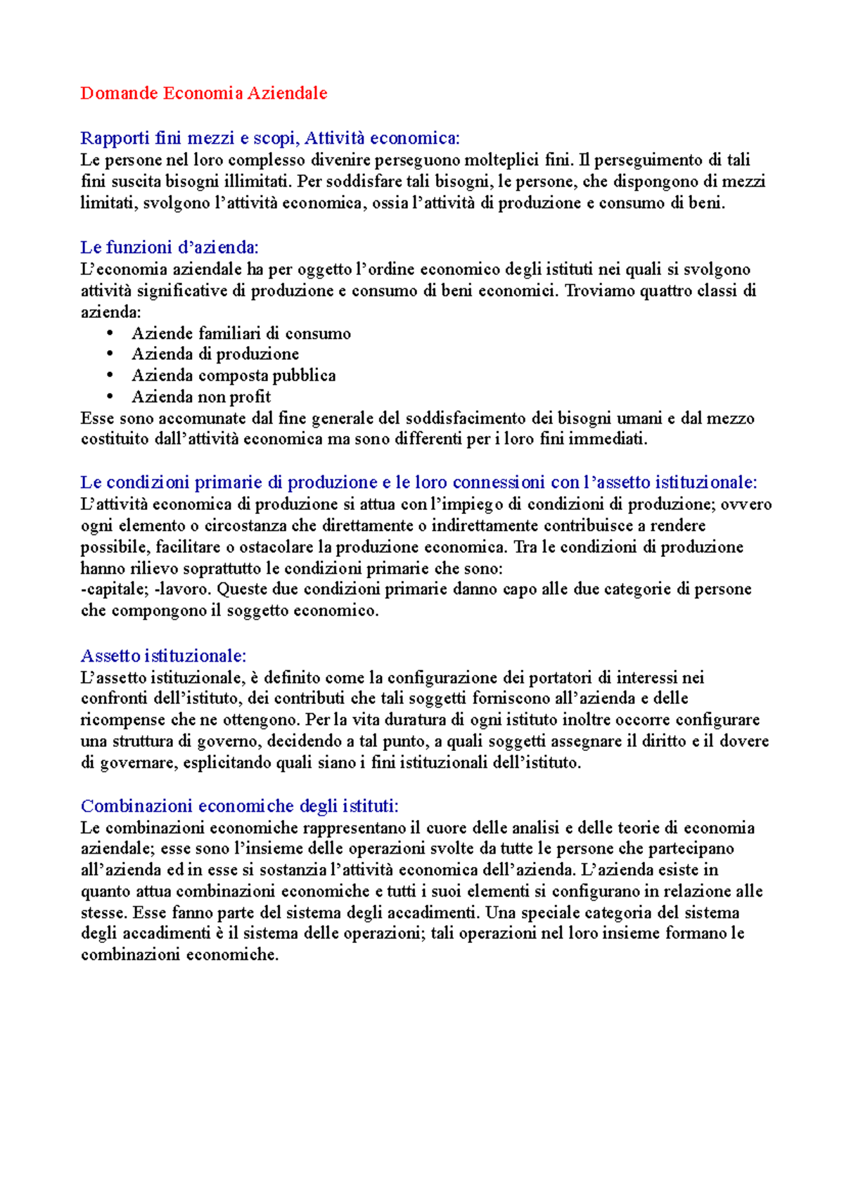 Domande di economia aziendale - Warning: TT: undefined function: 32 Domande Economia Aziendale ...