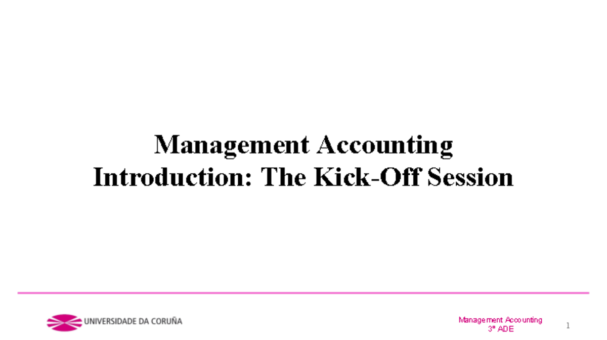 Management accounting skript - Management Accounting Management ...