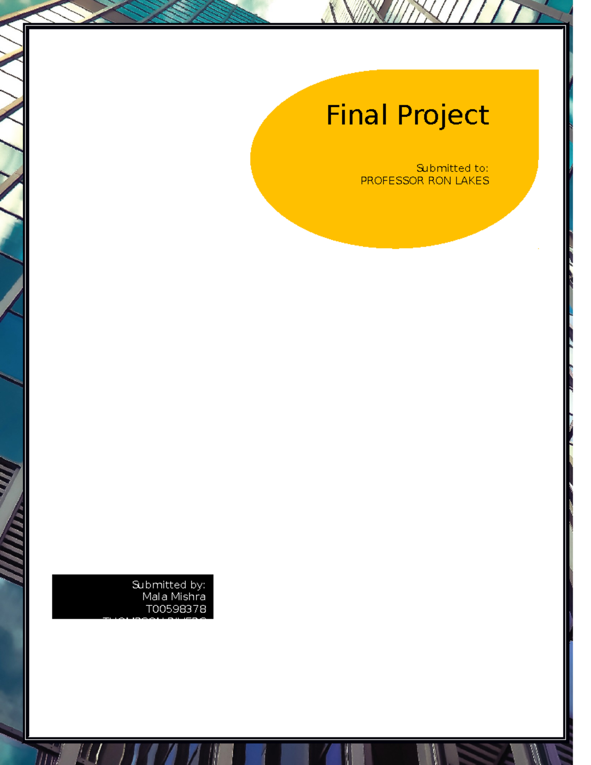 Final Presentation - Project Report - Final Project Submitted to ...