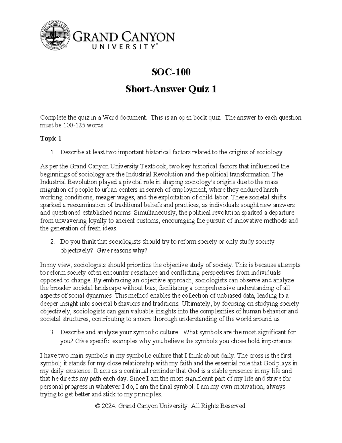 SOC-100.Short-Answer Quiz 1 1-8-18 - SOC- Short-Answer Quiz 1 Complete ...