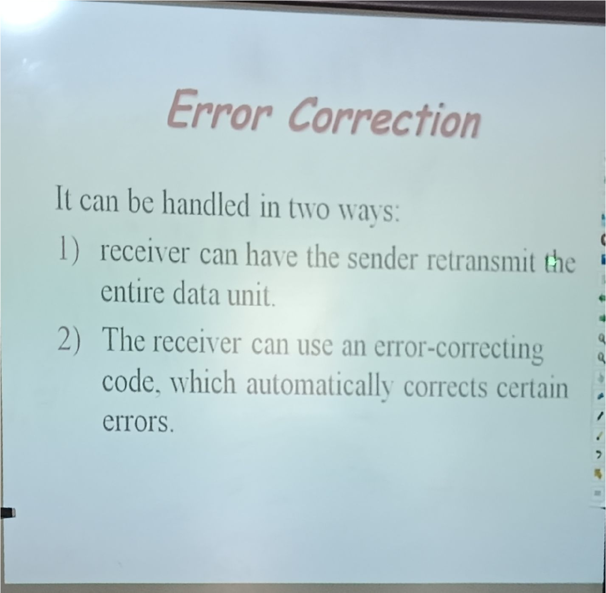 8. (Error correction and Hamming code ) - Error Correction It can be ...
