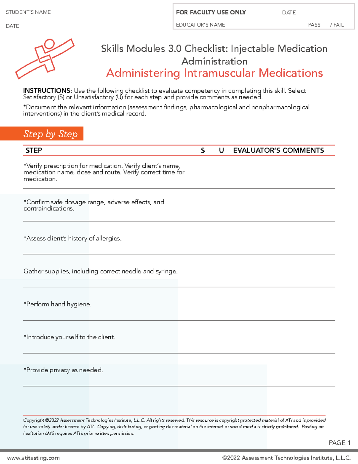 Ati Injectable Medication Administration Administering Intramuscular ...