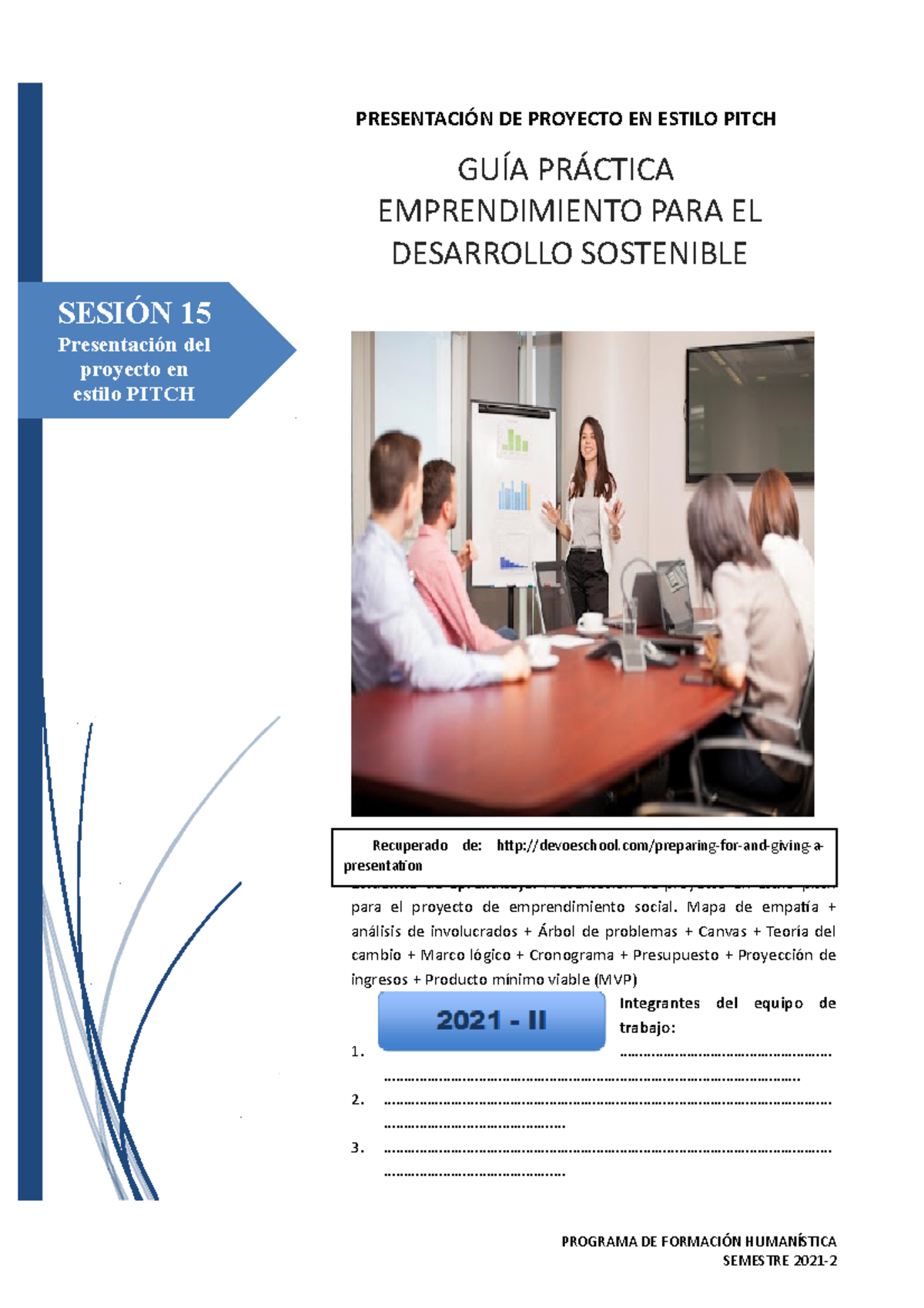 GUÍA Práctica N° 15 - Grupo 7 - PRESENTACIÓN DE PROYECTO EN ESTILO ...