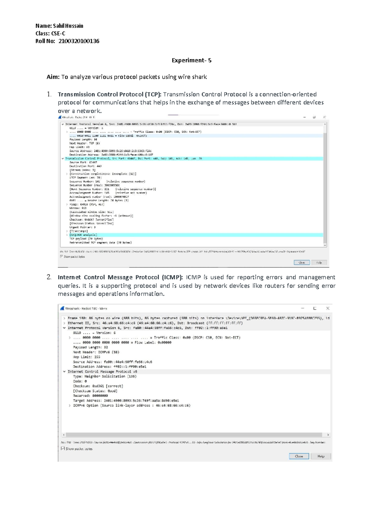 Exp5 - Experiment - Class: CSE-C Roll No: 2100320100136 Experiment- 5 ...