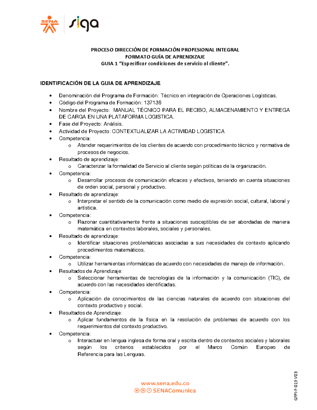 GFPI-F-019 GUIA DE Aprendizaje 1 - F - 019 V PROCESO DIRECCIÓN DE FORMACIÓN PROFESIONAL INTEGRAL ...