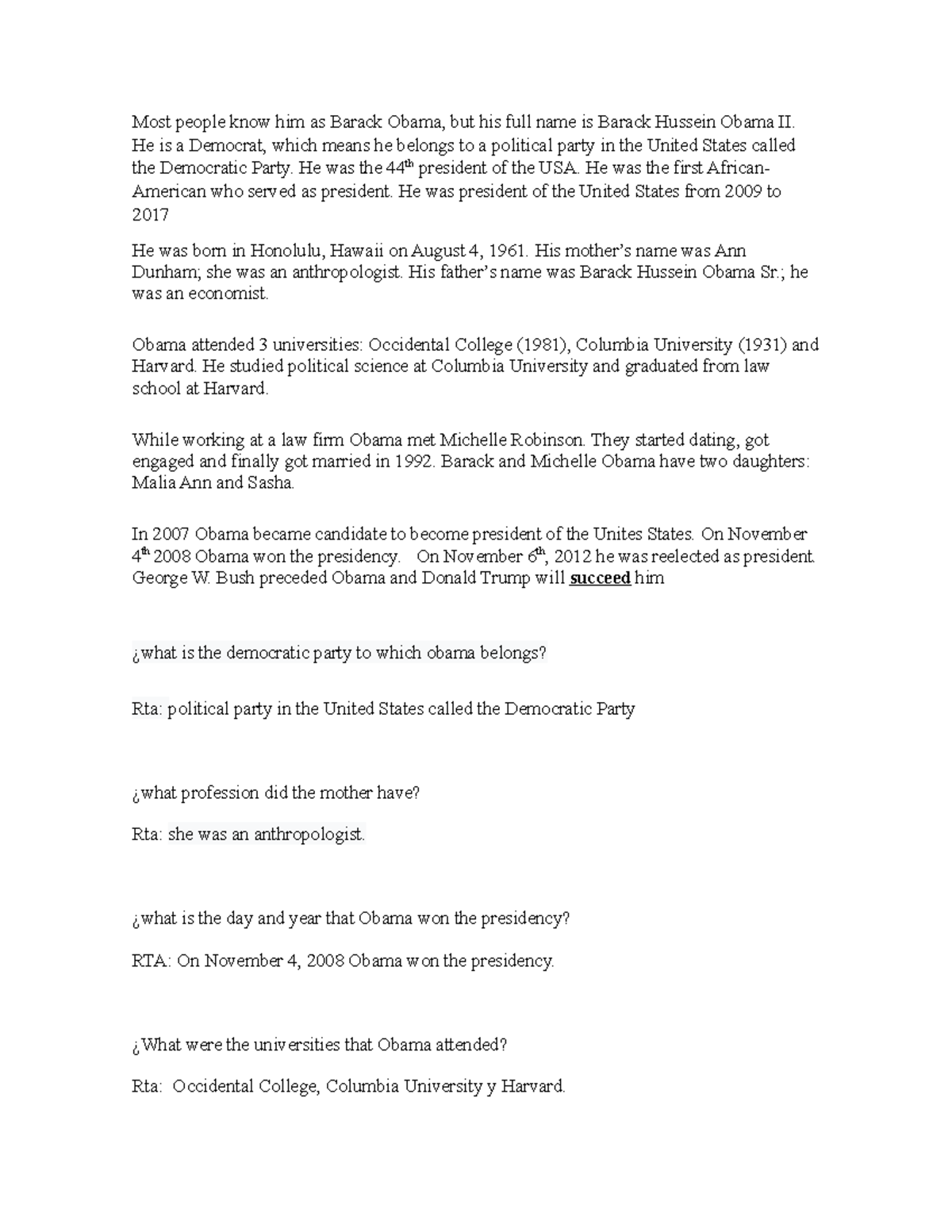 Biografia - Most people know him as Barack Obama, but his full name is ...