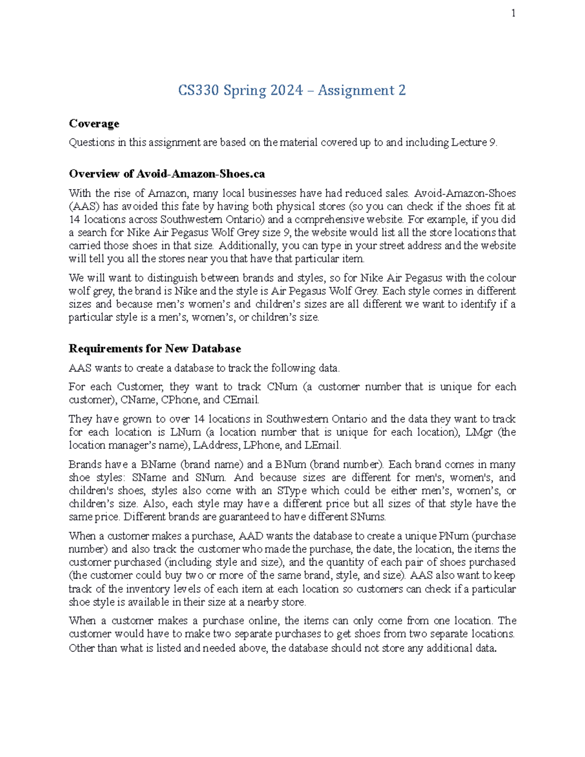 CS 330 - Assignment 2 - It si assignemnt 2 of w24 - CS330 Spring 2024 – Assignment 2 Coverage ...