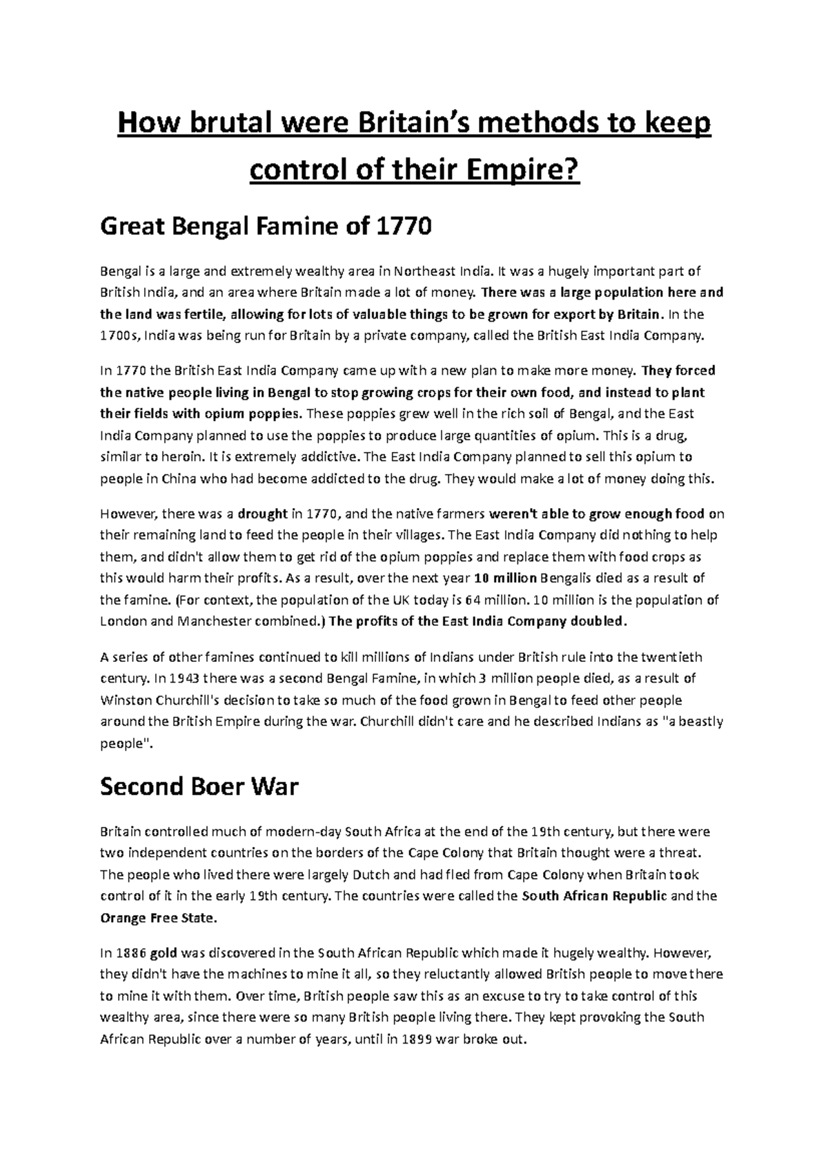 L2 Extention - How brutal were Britain’s methods to keep control of ...