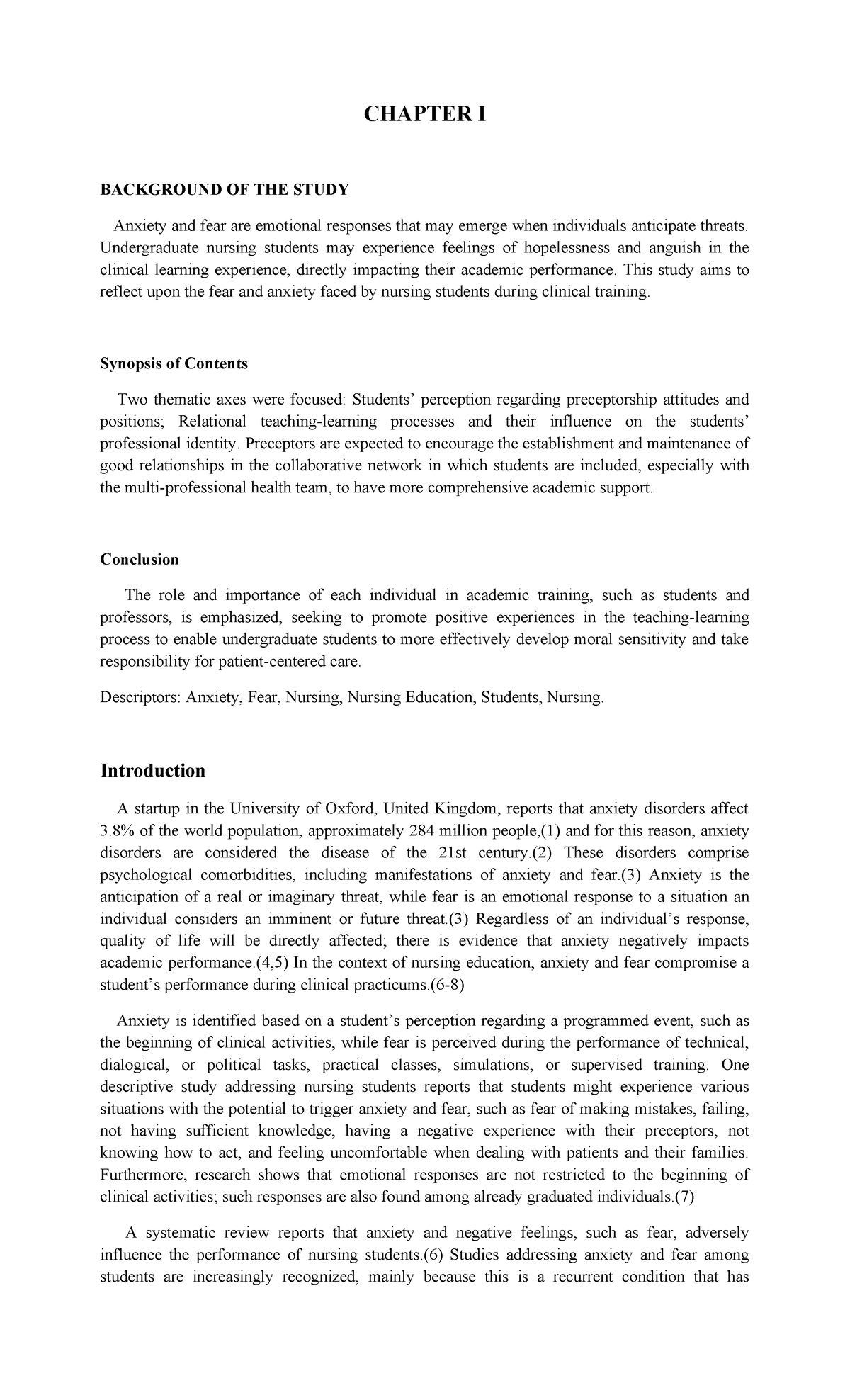 Chapter I Research with scope - CHAPTER I BACKGROUND OF THE STUDY ...