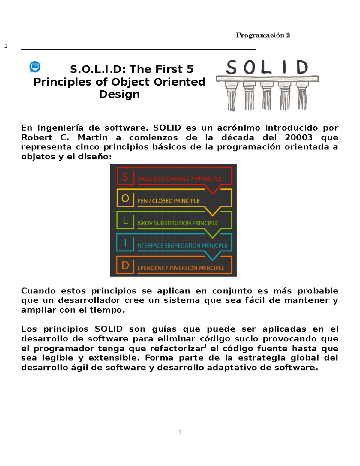 Apuntes Solid - 2 1 S.O.L.I: The First 5 Principles of Object Oriented ...