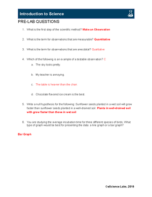 Cellular Structure and Function e Science labs 2018 - PRE-LAB QUESTIONS Identify three major ...
