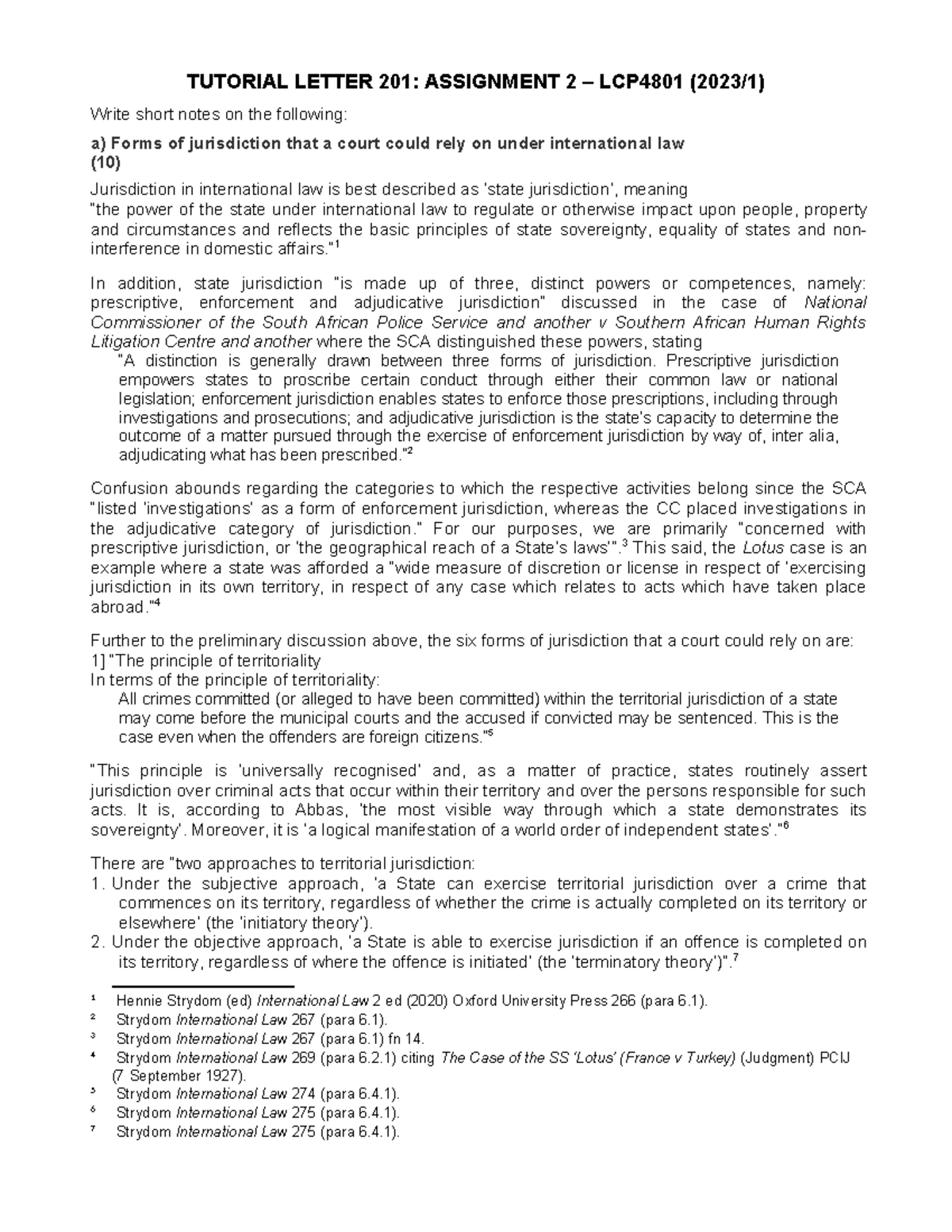 Tutorial Letter 201 2 - answers - TUTORIAL LETTER 201: ASSIGNMENT 2 ...