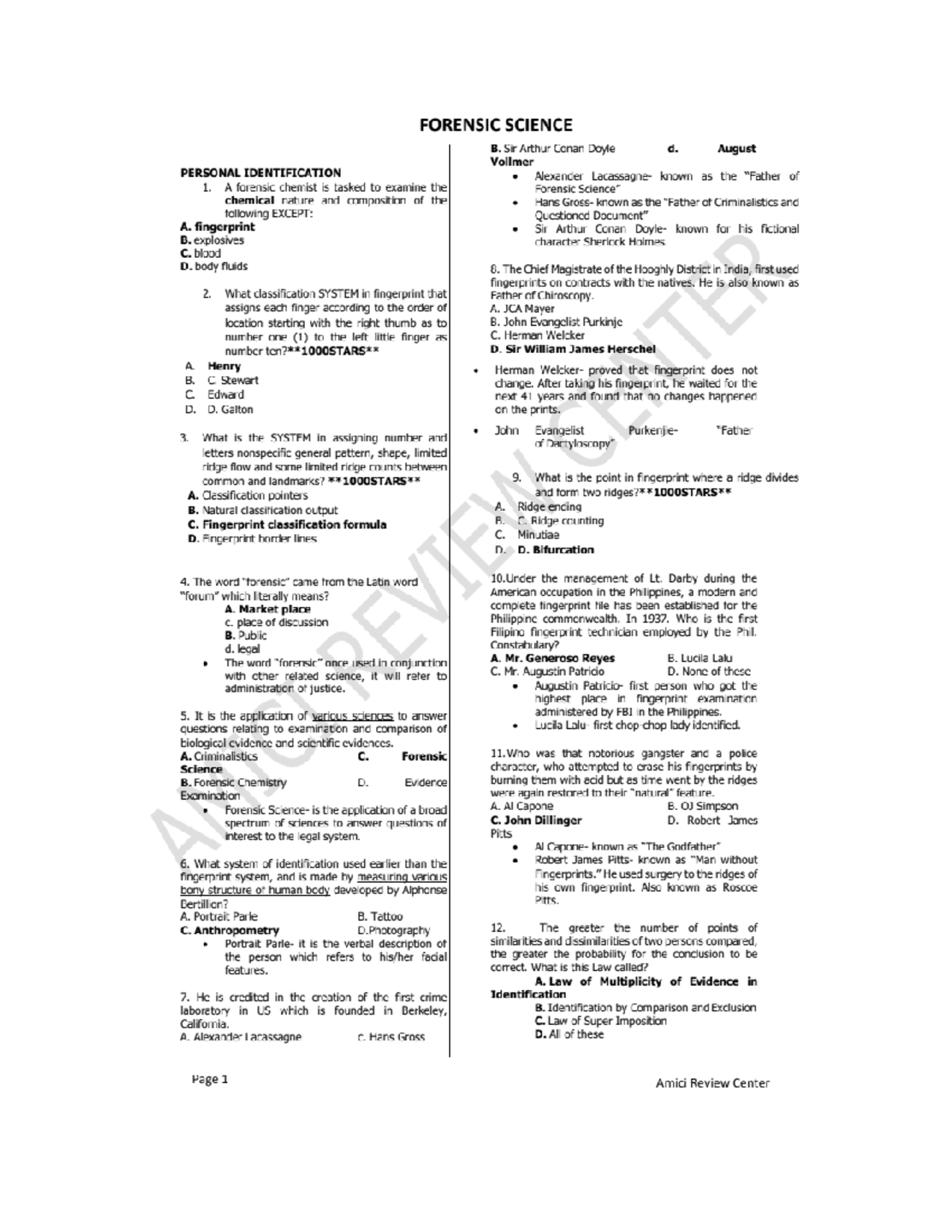 Copy of RED-TIPS- Forensic 3 - Bachelor of Science in Fisheries - Studocu