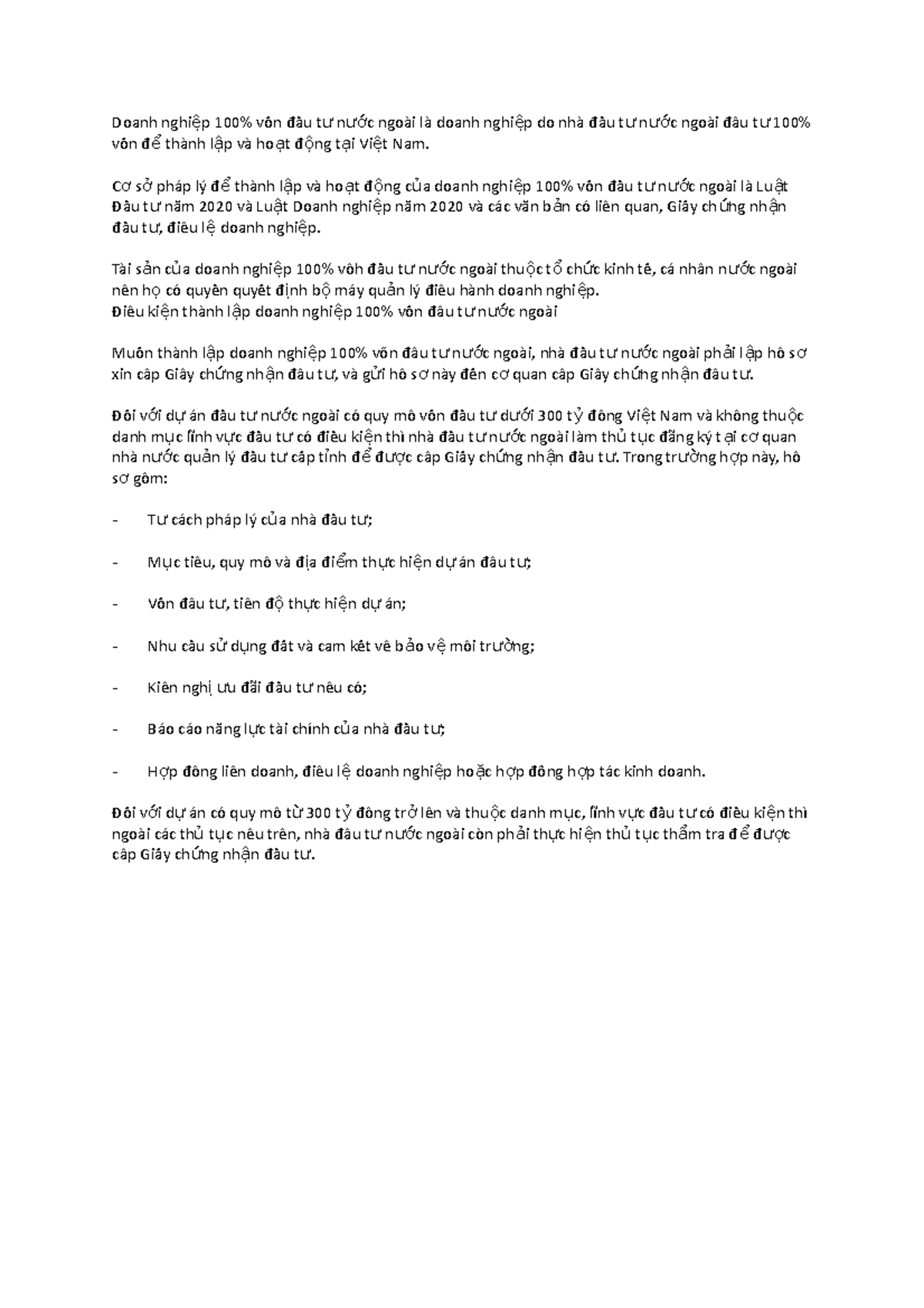 Thẩm định tín dụng - Doanh nghi ệp 100% vốốn đầầu t ư n ước ngoài là doanh nghi ệp do nhà đầầu ...
