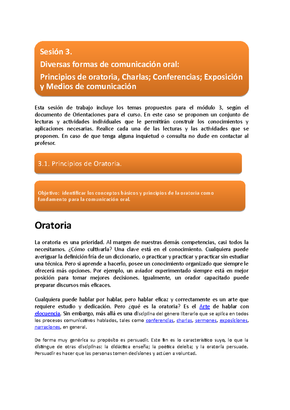 Lecturas del módulo 3 versión Word - Esta sesión de trabajo incluye los ...