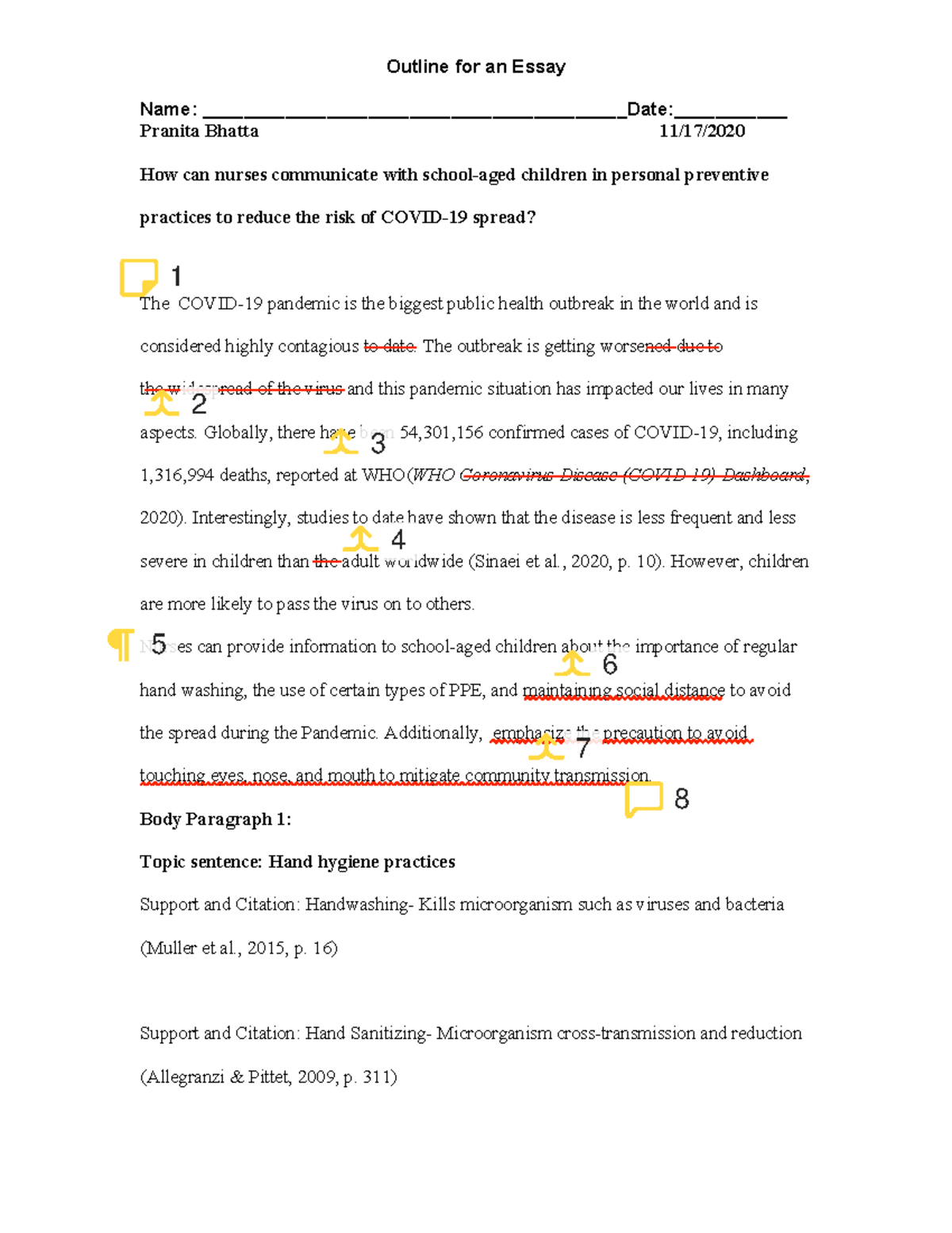 Essay outline- Covid-19-ENL1813S-318-2598927 - Name ...